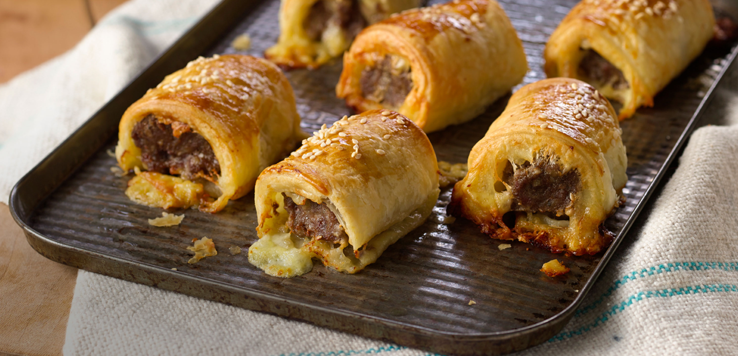 Cheesy Sausage Rolls